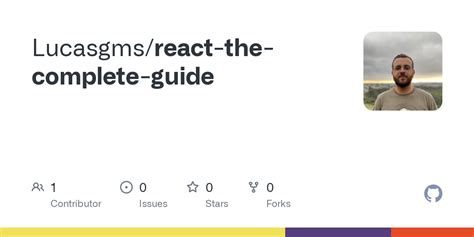 GitHub Lucasgms React The Complete Guide
