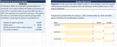 Solved Using Excel To Account For Options PROBLEM On January Chegg