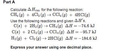 Solved Calculate Delta Hrxn For The Following Reaction CH Chegg Com