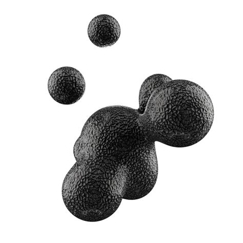 Premium Photo Textured Black Metaball Particles
