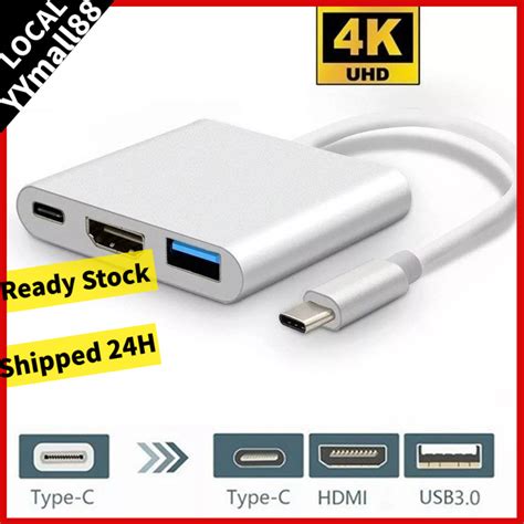 H In Hub Type C To Hdmi K Usb Type C Pd Fast Charging Adapter Converter Cable Usb C