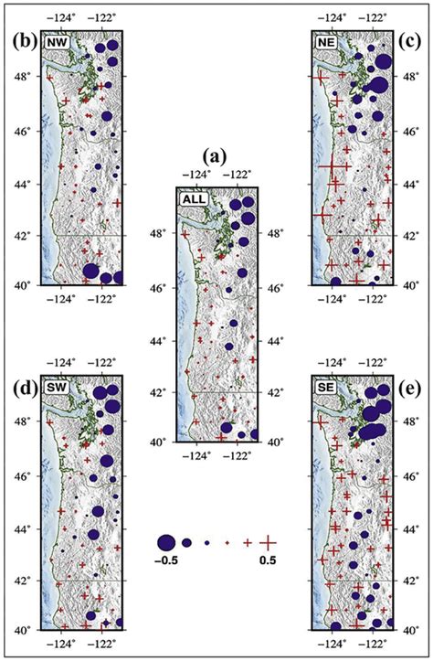 Map Views Showing The Distribution Of Relative P Wave Travel Time Download Scientific Diagram