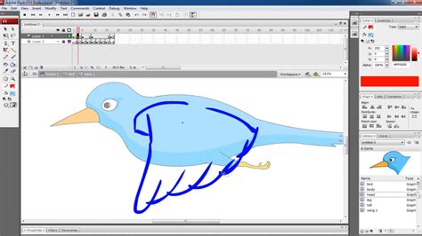 Adobe Flash Animation tutorial for beginners:Flying bird animation ...