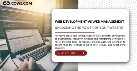 web development vs web management unlocking the power of your website