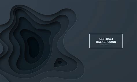 종이 잘라 배경입니다 어두운 추상적 인 물결 모양유행 3d 디자인 0명에 대한 스톡 벡터 아트 및 기타 이미지 0명 3차원 형태 검은색 Istock