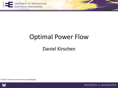 Optimal Power Flow Concepts And Methods