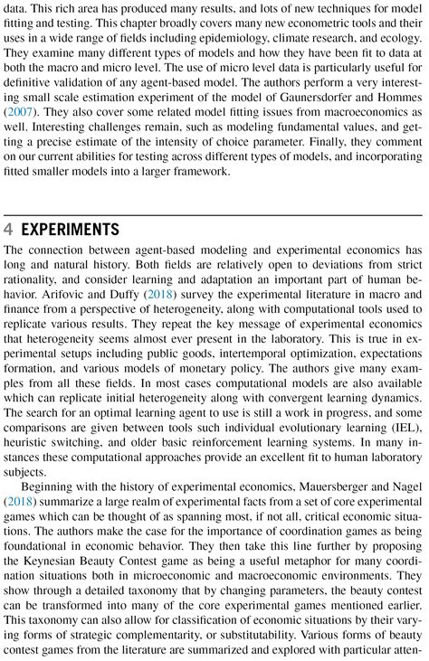 Introduction To The Handbook Of Computational Economics Volume 4 Heterogeneous Agent Modeling
