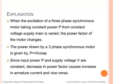 V And Inverted V Curves Of Synchronous Motor Pptx