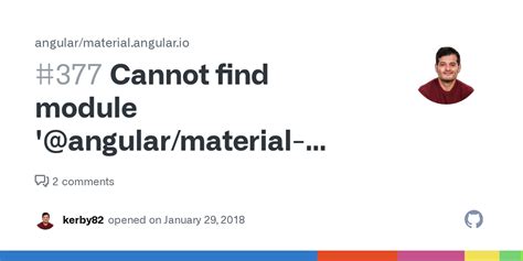 Cannot Find Module Angular Material Examples Issue Angular Material Angular Io GitHub