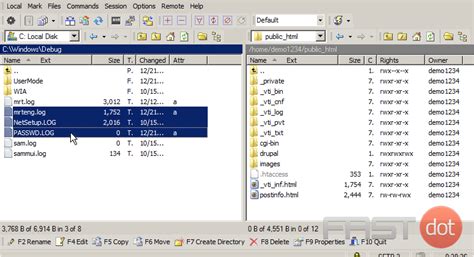 Uploading Files Using Winscp