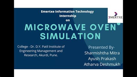 Microwave Oven Simulation Emertxe Embedded System Internship Project Youtube