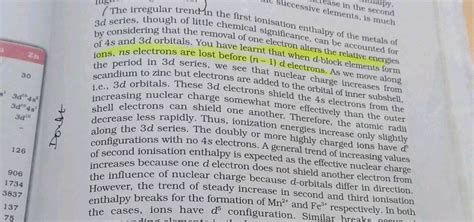 Hrease In The Second Ue Successive Elements Is Much Tiiulie Enthalpy 30 Trend In The First