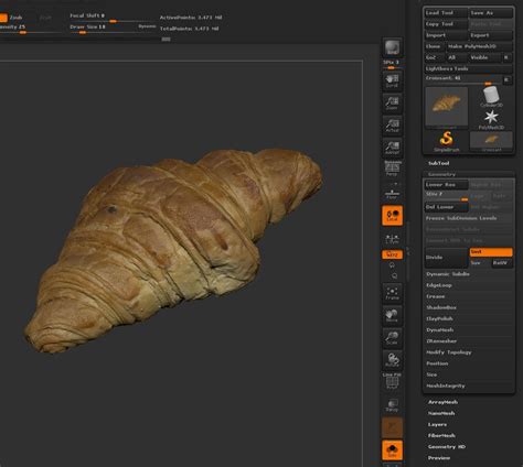 프랑스 크로와상 3d 모델 29 Max Ztl Obj Fbx Free3d