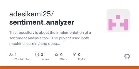 Github Adesikemi25sentimentanalyzer This Repository Is About The