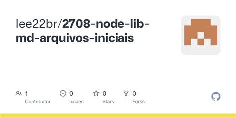 Github Lee22br 2708 Node Lib Md Arquivos Iniciais