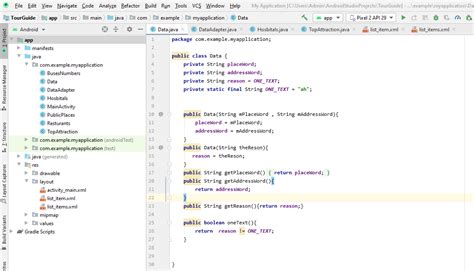 java show different list items on different catagories activities