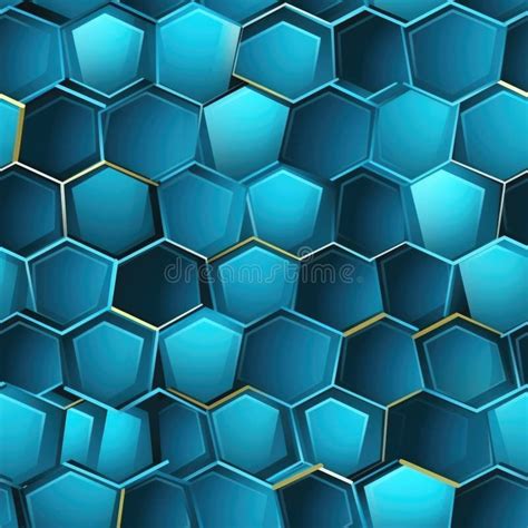 Colorful Hexagonal Seamless Pattern Hexagon Shapes Honeycomb Illustration For Fabric Wrapping