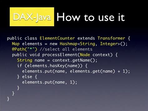dax declarative api for xml