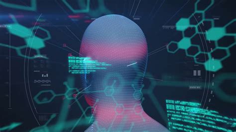 premium stock video animation of computer language and human