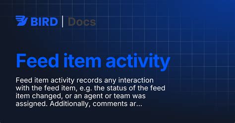 Feed Item Activity Bird Api Docs