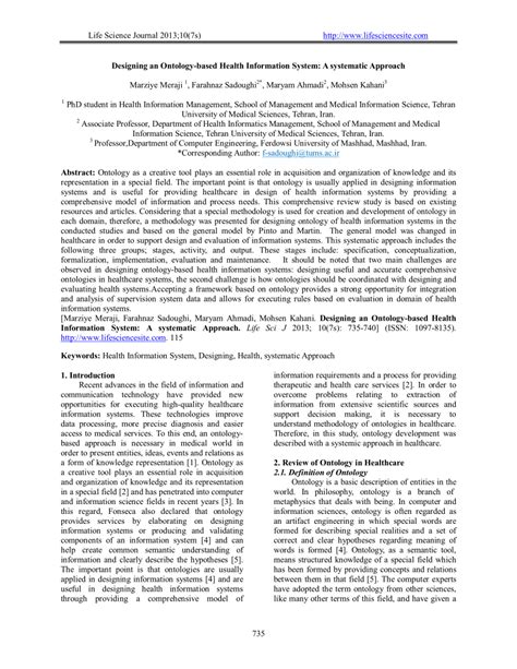Pdf Designing An Ontology Based Health Information System A