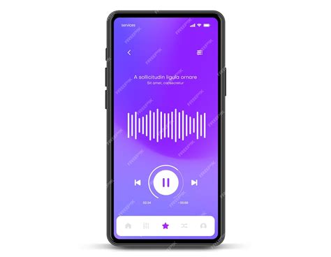 Premium Vector Mobile Application Interface Music Player Sound App Ui Gui Template Responsive