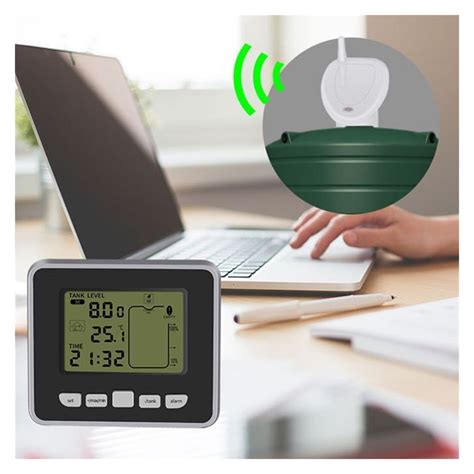 Ultrasonic Water Tank Level Meter Temperature Sensor Low Battery Liquid Depth Indicator Time