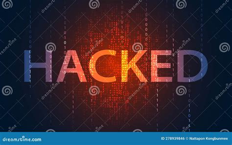 abstract binary signal or are warned hacked by viruses malware or