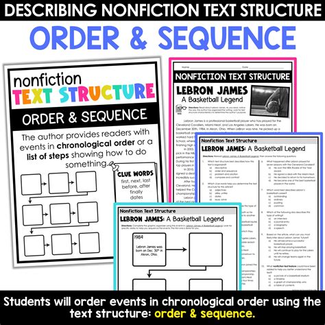 Analyzing Text Structure Nonfiction Informational Text Structures