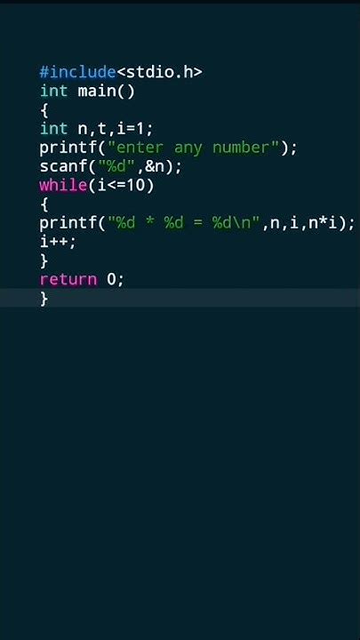 Find Table In C Programming Table Coding Clanguage C Cprogramming