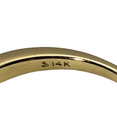 14 Karat Yellow Gold And Diamond Ring At 1stdibs