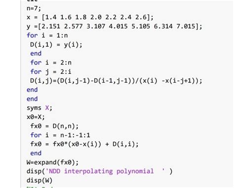 Solved Case 3 Newton Divided Difference Polynomial And