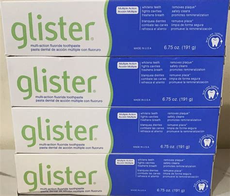 Buy 4 Pack Glister Toothpaste Multi Action Fluoride 675 Oz Each Amway