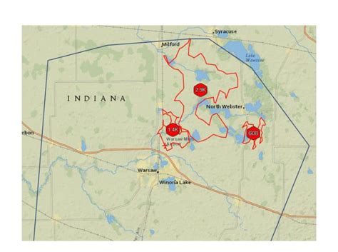 Map Warsaw Indiana Stock Vektorgrafik „indiana In Political Map