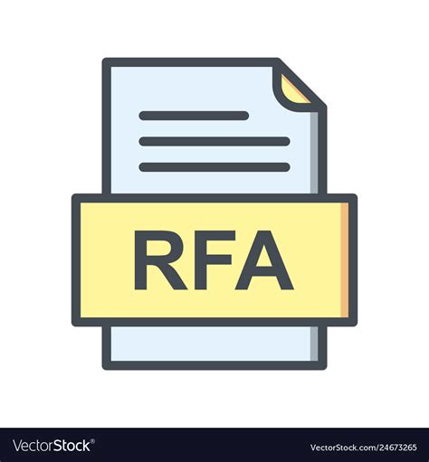 Rfa File Document Icon Royalty Free Vector Image