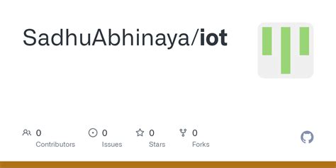 GitHub SadhuAbhinaya Iot