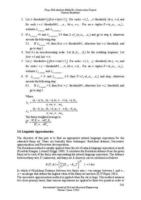 Fuzzy Risk Analysis Model For Construction Projects Page 010