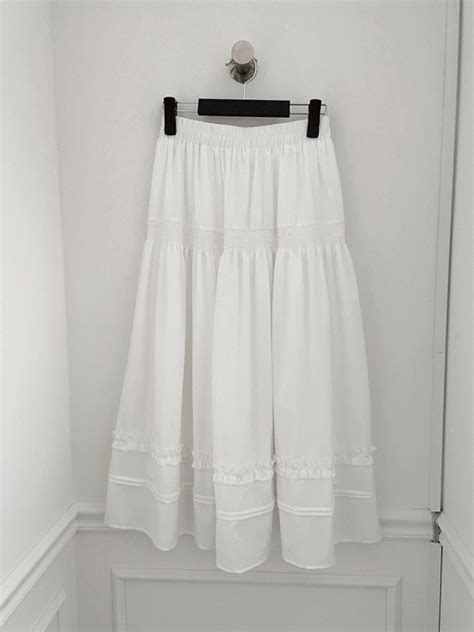 앤히얼 로엔 밴딩 빅사이즈 롱 A라인 캉캉 스커트