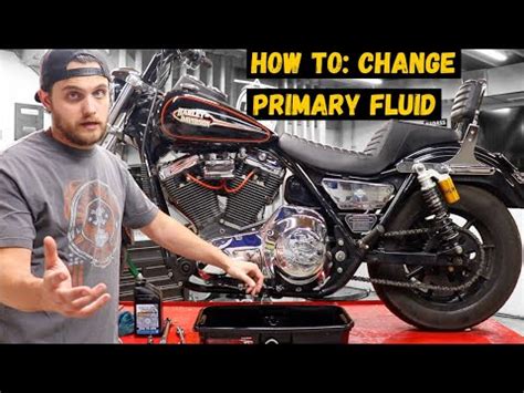 HOW TO: Change Primary Fluid on a Harley Davidson FXR - YouTube