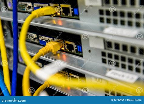 Network Switch And Ethernet Cables Stock Photo Image Of Interface Internet 47742954