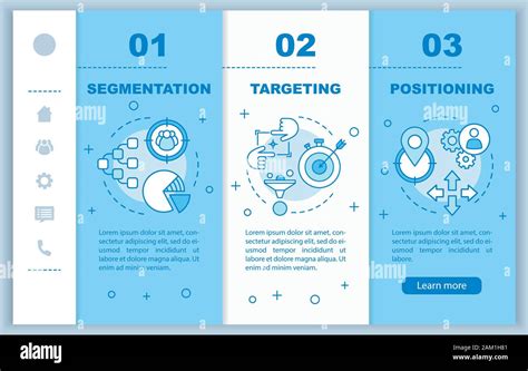 Stp Onboarding Mobile Web Pages Vector Template Market Strategy Responsive Smartphone Website
