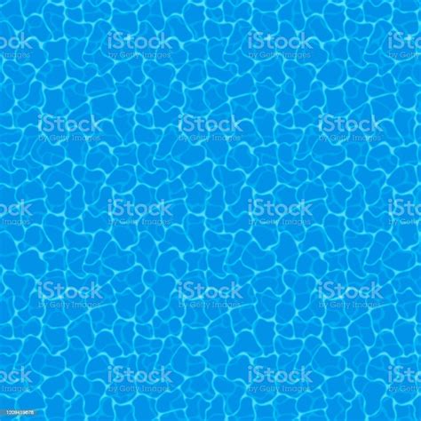 수영장 바닥 화선 잔물결과 파도 배경으로 흐르고 있습니다 원활한 파란색 잔물결 패턴입니다 벡터 일러스트레이션 코스틱 광학 작용에 대한 스톡 벡터 아트 및 기타 이미지