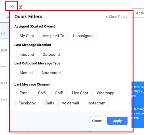 how to use conversation filters and bulk actions overview