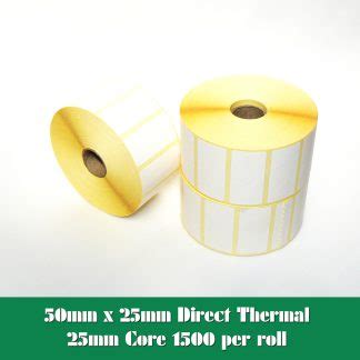 X Mm Direct Thermal Labels Mm Core