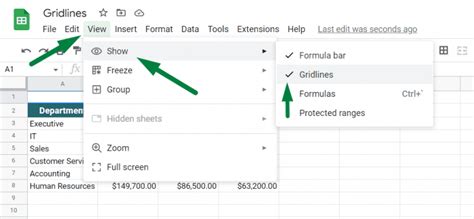 How To Show Gridlines In Google Sheets In Clicks