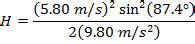 Maximum Height Formula