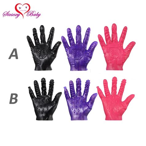 Silicone Stimulation Sex Gloves For Male Masturbation Erotic Sex Toys For Couples Sex Tools For