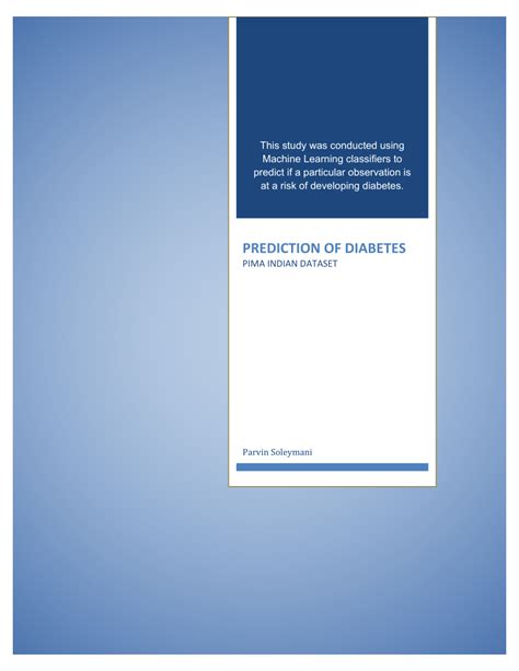 pdf prediction of diabetes