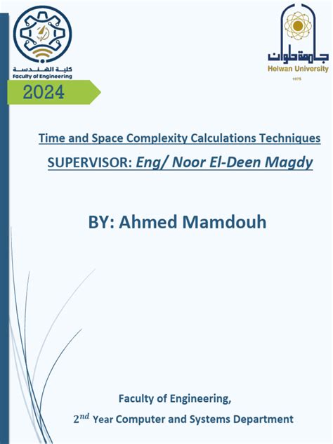time and space complexity calculations techniques pdf time