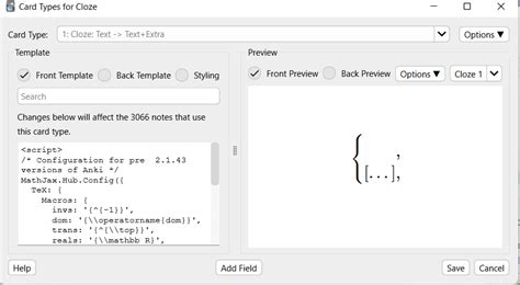 Cloze Deletion Immediately After Begin{aligned} In Equation Not Shown On Card · Issue 2113
